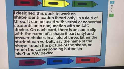 SPEECH THERAPY/ABA/AAC BOOM CARDS: HEART SHAPE ID (HEART ONLY!) - FIELD ...