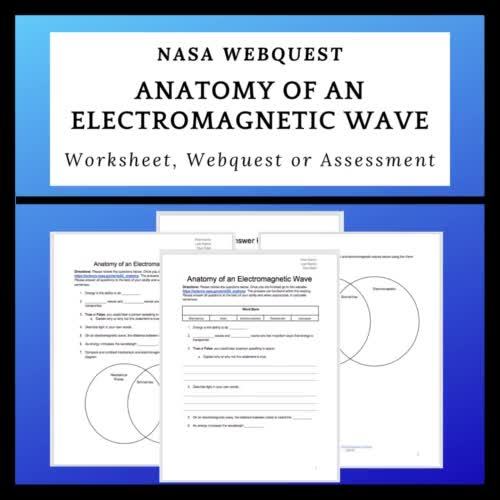Electromagnetic Wave Anatomy: NASA Webquest, Worksheet or Assessment