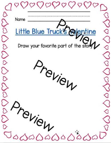 Little Blue Truck Valentines Day | Reading and Math Activities | TPT
