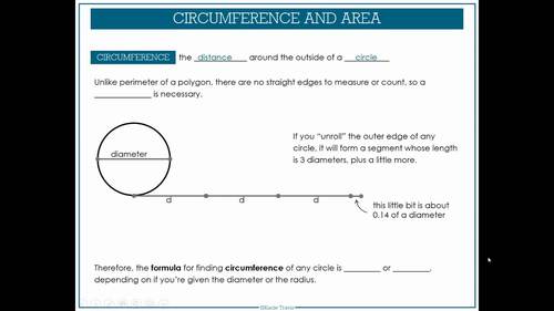 Geometry PowerPoint | Circumference & Area DISTANCE LEARNING by Kacie ...