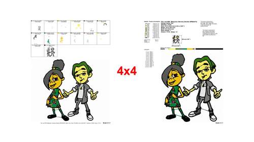 Playful cartoon boy and girl embroidery designs for kids - Instant Download