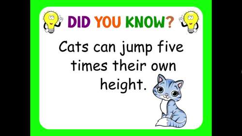 Did You Know ? Fun Animal facts With Google slides and printable Cards ...