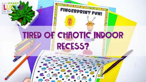 Indoor Recess Kit Ideas and Activities for Inside Recess Rainy Day ...