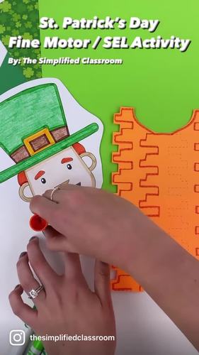 St Pattys Day Craft Leprechaun Beard Cutting St Patricks Occupational ...
