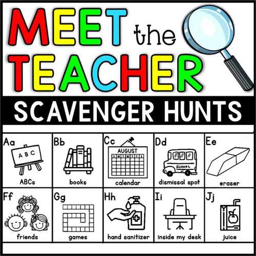 Meet the Teacher Classroom Scavenger Hunts by Primary Polished | TPT