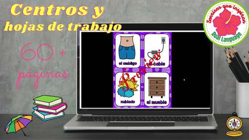 Bundle Silabas trabadas br, bl Centros de Aprendizaje y hojas de trabajo