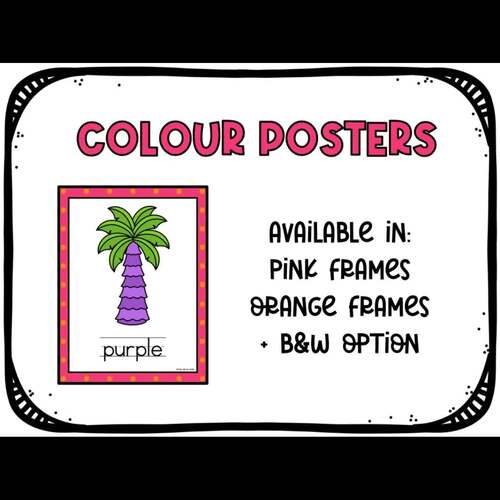 Chicka Chicka Boom Boom Color Posters | Coconut Tree Classroom Decor