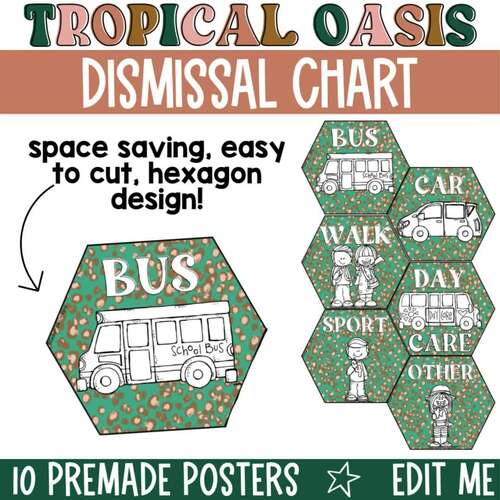 Tropical Dismissal Clip Chart / How We Go Home Clip Chart / Plant Decor