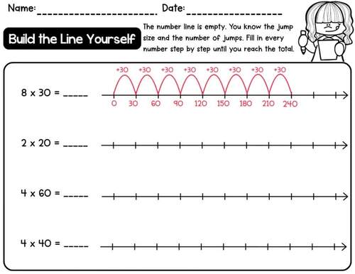 Multiply by a Multiple of Ten | Open Number Line Activities & Practice
