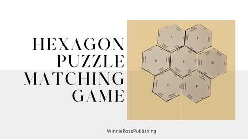 Hexagon Puzzle - Acid Base Conjugate Pairs by WinnieRosePublishing