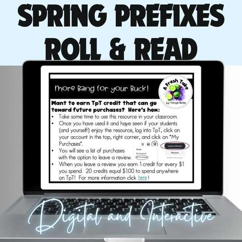 Spring Roll & Read Multisyllabic Prefix Words & Sentences - Digital ...