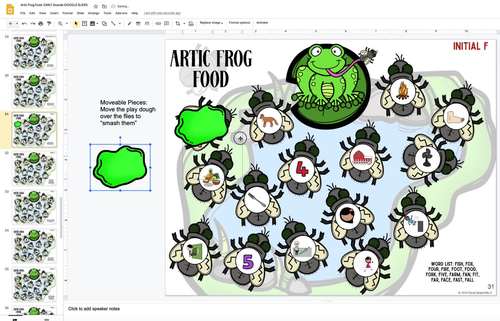Articulation Frog Food: Speech Therapy + Google Slides Option by Panda ...