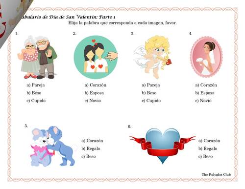 Día de San Valentín (Valentine's Day) - (Worksheet) - Español/Spanish