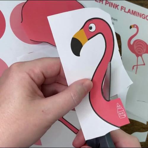 Build a Flamingo Paper Craft | Flamingo Summer Craft Activity | TPT
