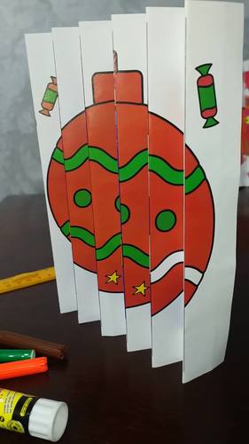 Christmas Agamograph Printable Paper Craft ,Reindeer Agamograph | TPT