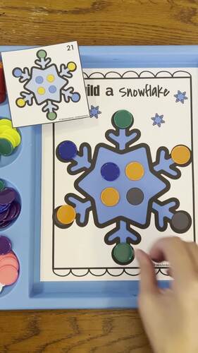 Snowflake Visual Discrimination Pattern Activity Cards | TPT