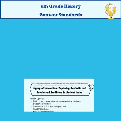 HSS 6.5.7: Innovation in Ancient India PBL Choice Board by Ms Koven ...