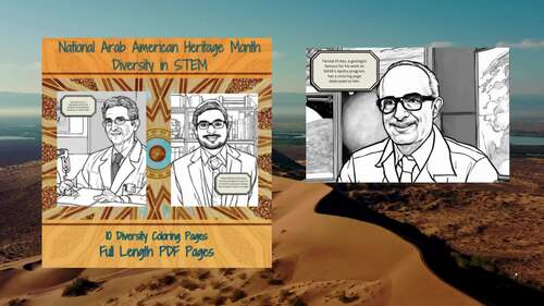 Arab American Heritage Month Diversity in STEM: Coloring Poster ...