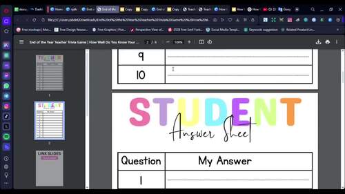How Well Do You Know Your Teacher Game | End Of The Year Trivia ...