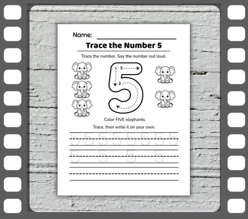 Number Tracing 0-20 Worksheets | Trace, Count, Color, and Write | PreK-K