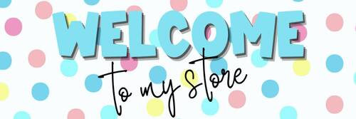 TPT Store Banner Turquoise/Blue Polka Dots by Elena Williams | TPT