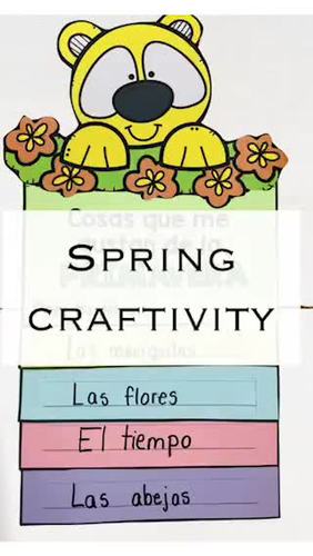 Spring Activity in Spanish | Manualidad y escritura de la primavera