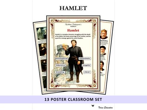 Hamlet, Plot, Character Guide and Character Analysis Posters & Notes