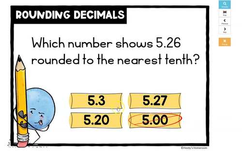 Rounding Decimals Boom Cards by Hooty's Homeroom | TPT