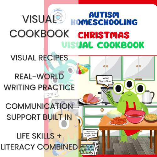 Autism Homeschooling Christmas Visual Cookbook Special Education AAC ...