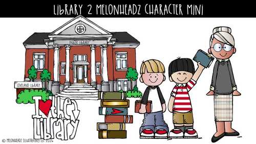 Library clip art 2, Melonheadz Characters, librarian Mini by Melonheadz ...