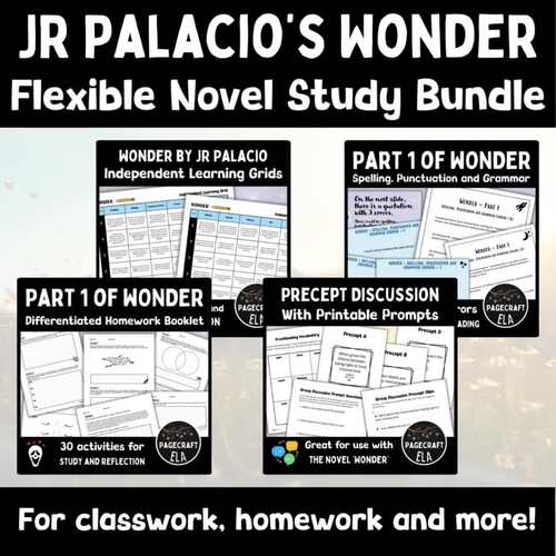 Wonder MINI BUNDLE of Resources for JR Palacio's's Novel by Pagecraft ELA