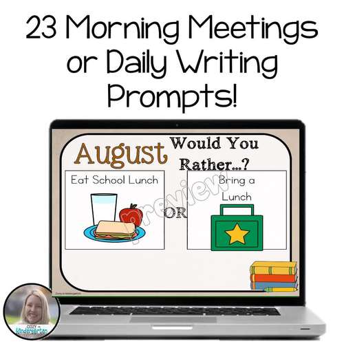 August Back to School Morning Meeting Slides | Would You Rather ...