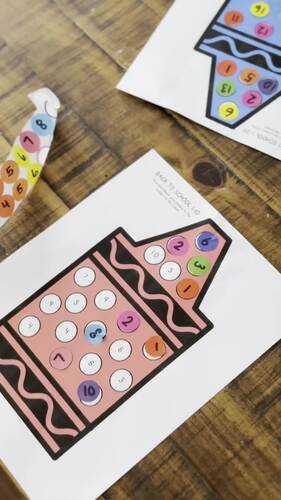 Back to School Numbers 1-20, 1-10 & TEENS Dot StickeR Match Preschool ...