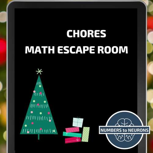 No Prep Christmas Math Escape Room for 7th Grade Algebra and Rational ...