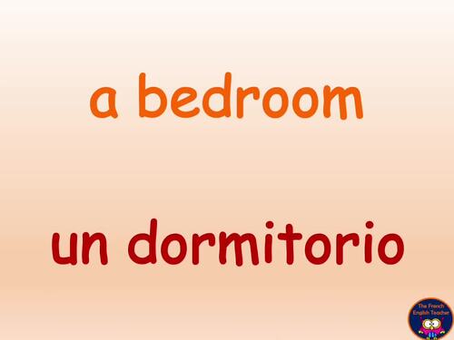 PARTES DE LA CASA - POWERPOINT on parts of a house / rooms vocabulary ...