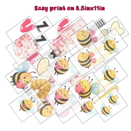 Valentines Day Bulletin Board Kit Bee Mine Classroom Door Decor Printable