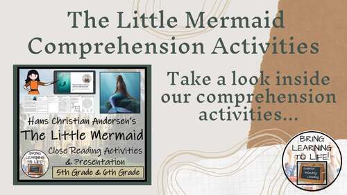 The Little Mermaid Reading Comprehension Hans Christian Andersen | 5th ...