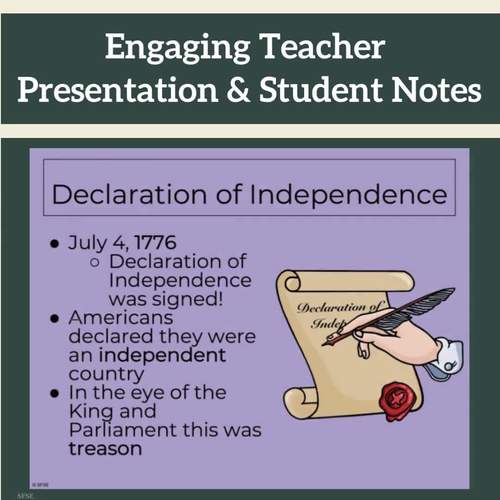 American Revolution Unit for US History Notes and Activities | TpT