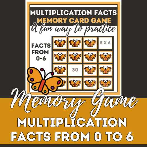 Multiplication Fact Memory Game (0-6): For Math Centres and Early Finishers