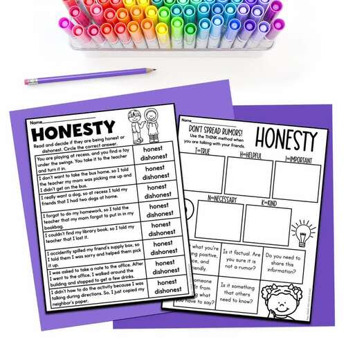 Honesty Social Emotional Learning SEL K-2 Curriculum by First Grade Roars