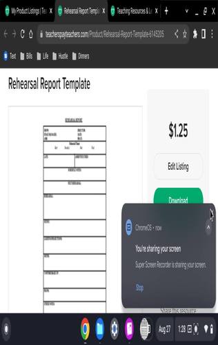 Rehearsal Report Template by The Drama GOAT | TPT