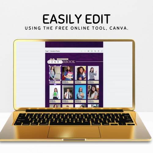 Editable High School Yearbook Template | End of Year book for Students ...