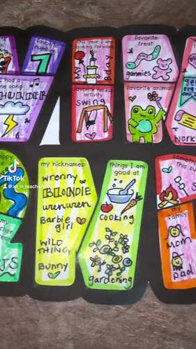 First Day of School Activities Groovy All About Me Giant Craft ...