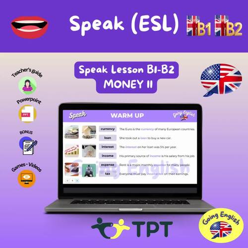 Speak - Money II B1-B2 [Online Lesson] for ESL/EFL Students by Going ...