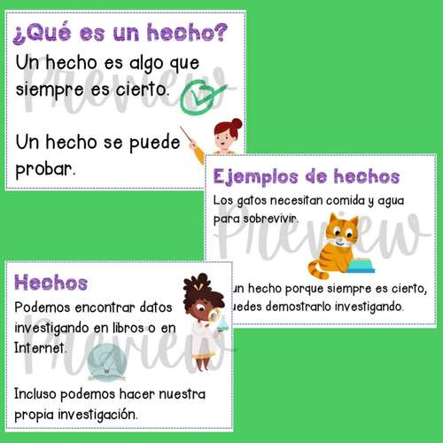 Hecho y Opinión- Presentación en PowerPoint by Bilingual Teaching Made Easy