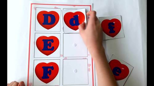 Letter Matching Uppercase and Lowercase Valentine's Day Alphabet ...