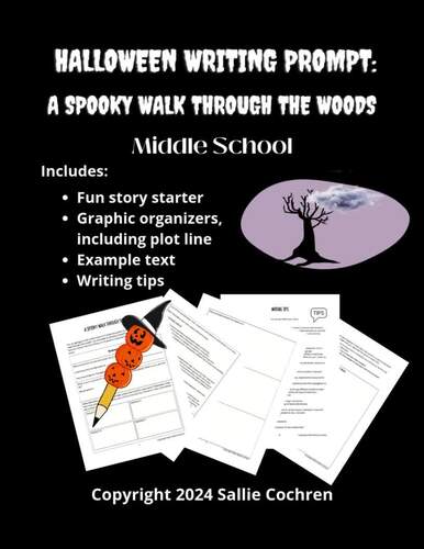 Halloween Writing Prompt: A Spooky Walk Through the Woods (Middle School)