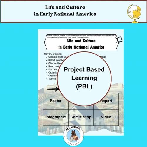 HSS 8.4.4 Life and Culture in Early National America PBL Choice Board