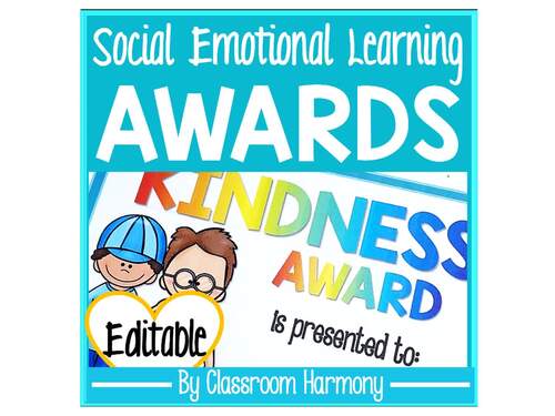 70 Social Emotional Learning Awards in Print with 70 Character Ed Traits