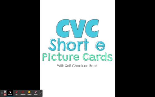 Short Vowel Picture Cards - Literacy Center - Tap Sounds and Self Check